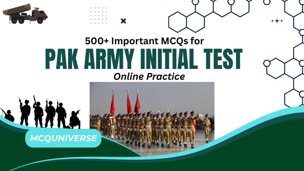 1500+ MCQs Online Practice Test Quiz | Pak Army Initial Test ...