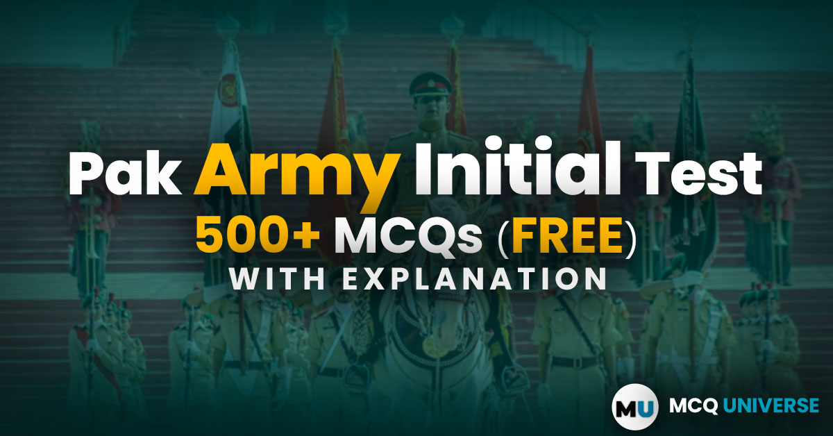 1500+ MCQs Online Practice Test Quiz | Pak Army Initial Test ...